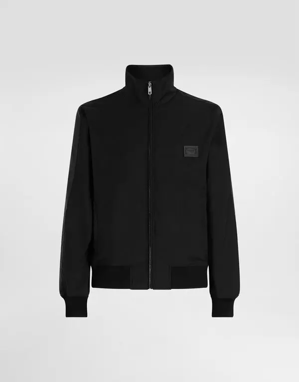 Dolce & Gabbana Wool Canvas Jacket Coats And Jackets - Black