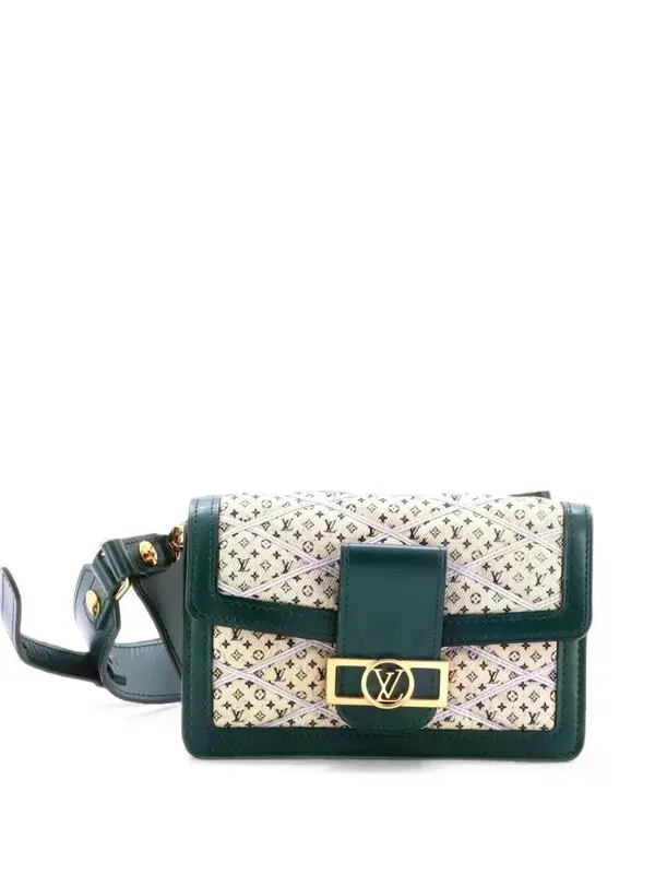 LOUIS VUITTON Dauphine Bumbag Malletage Monogram Denim Belt Bag