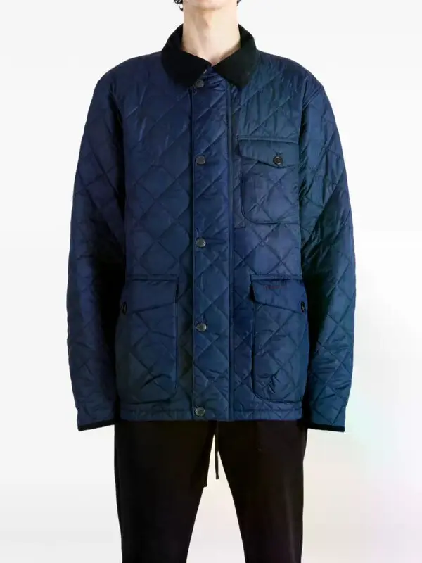 Barbour Hornby Quilted Corduroy-collar Jacket - Blue