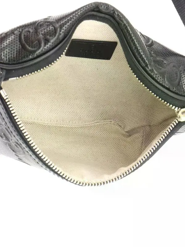 Gucci Gg Embossed Perforated Leather Small Belt Bag