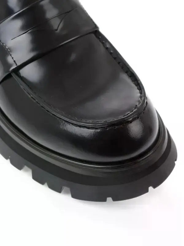 Alexander McQueen Lug-sole Penny-sole Loafers
