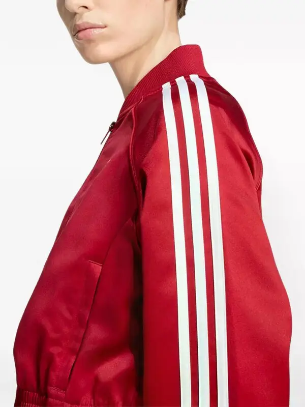 Adidas Satin Sst Side-stripe Bomber Jacket