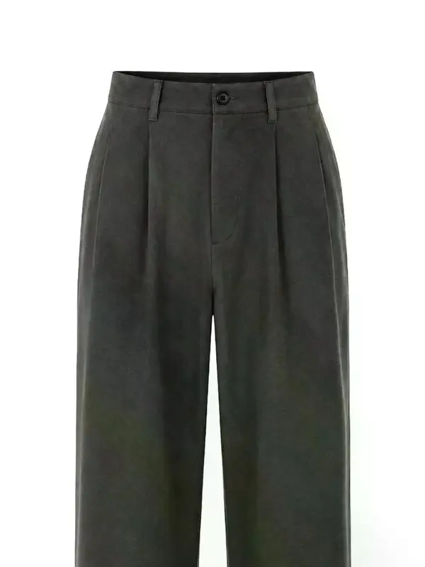 LC23 Pleated Straight Leg Trousers - Grey