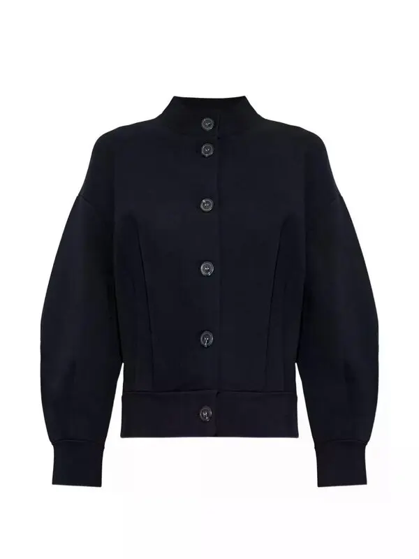 Emporio Armani Darted Button-front Cardigan - Blue