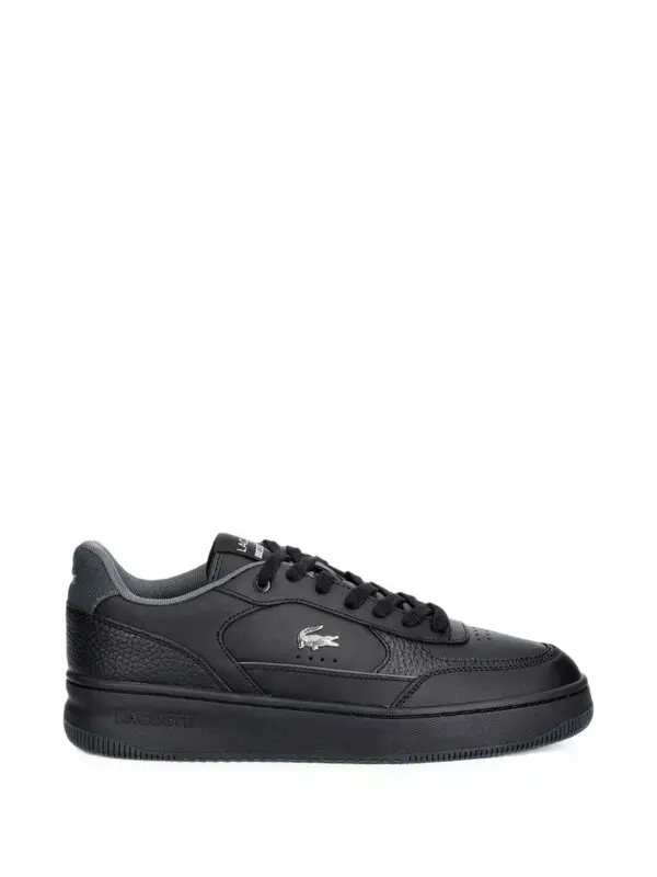 Lacoste Logo-plaque Panelled Sneakers - Black