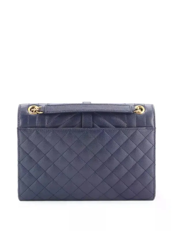 Saint Laurent Classic Monogram Envelope Satchel Mixed Matelasse Leather Medium Shoulder Bag