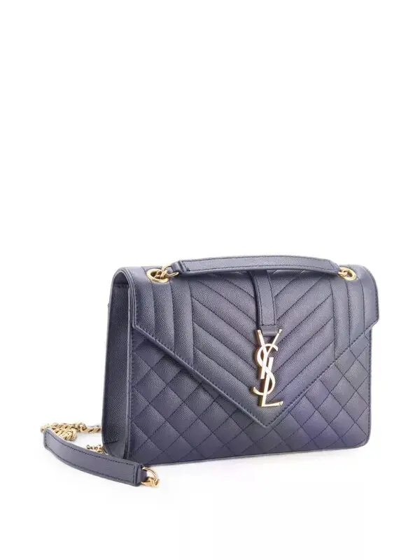 Saint Laurent Classic Monogram Envelope Satchel Mixed Matelasse Leather Medium Shoulder Bag