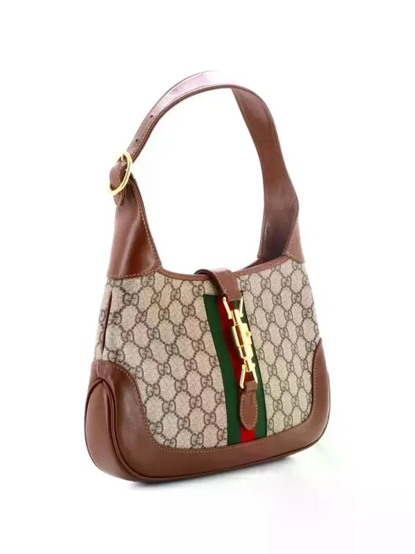 Gucci Jackie 1961 Gg Coated Canvas Small Hobo Bag - Brown