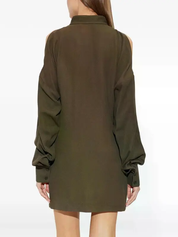IRO PARIS Melva Cold-shoulder Belted Mini Dress
