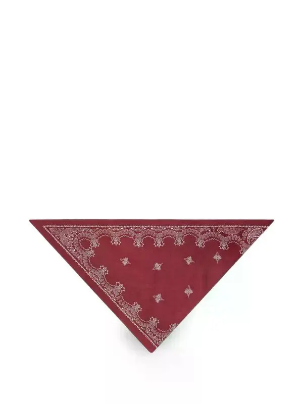 Destin Paisley-print Triangle Bandana - Red