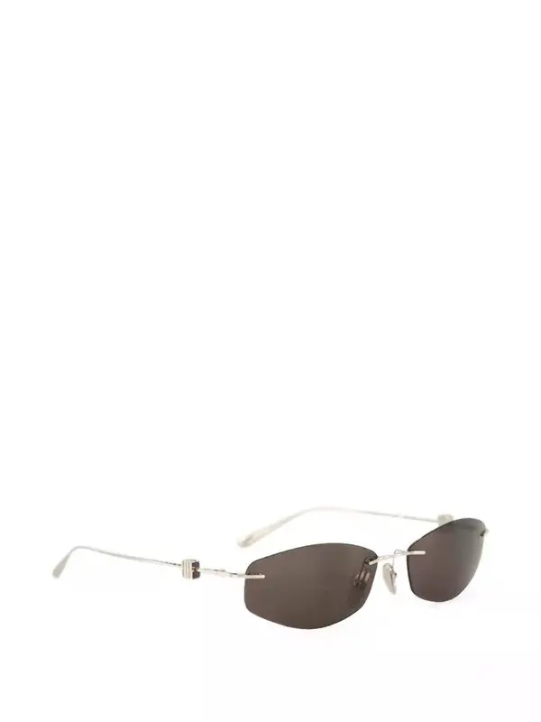 Balenciaga Nano Geometric-frame Sunglasses - Silver