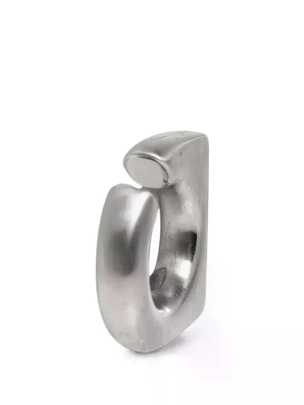 Rick Owens Crystal Prong Geometric Earrings - Silver