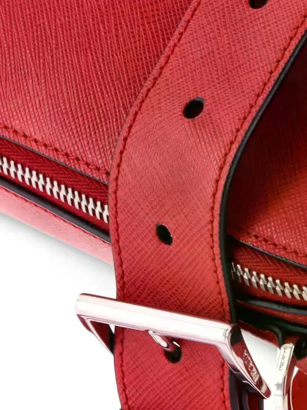 Prada Brique Vertical Saffiano Leather Small Crossbody Bag