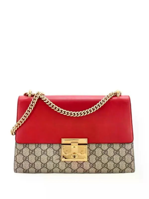 Gucci Padlock Gg Coated Canvas And Leather Shoulder Bag