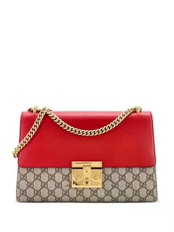 Gucci Padlock Gg Coated Canvas And Leather Shoulder Bag
