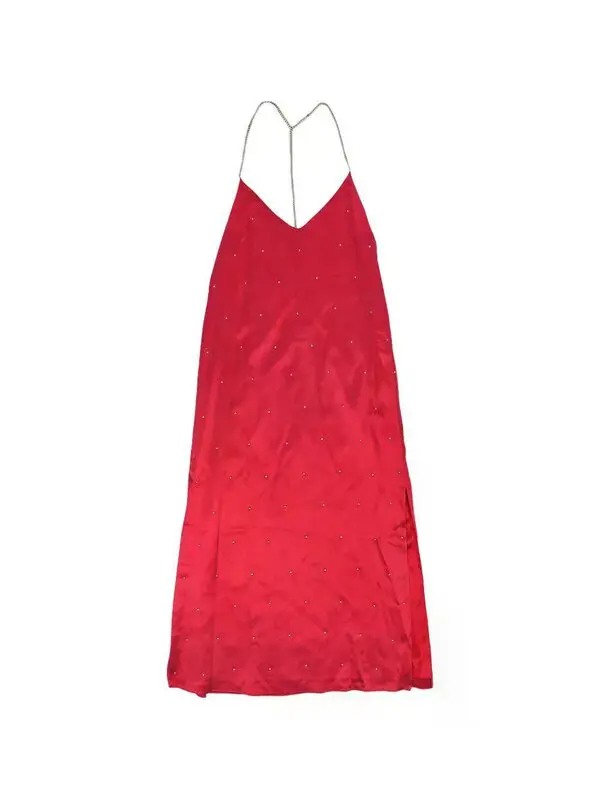 Amiri Studded Sleeveless Mini Dress - Red