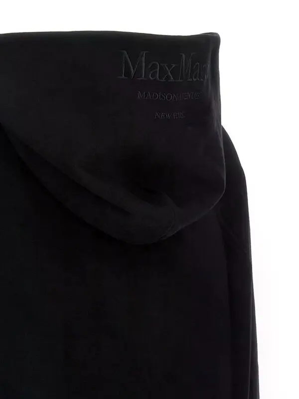 Max Mara Logo-embroidered Zip-up Hoodie