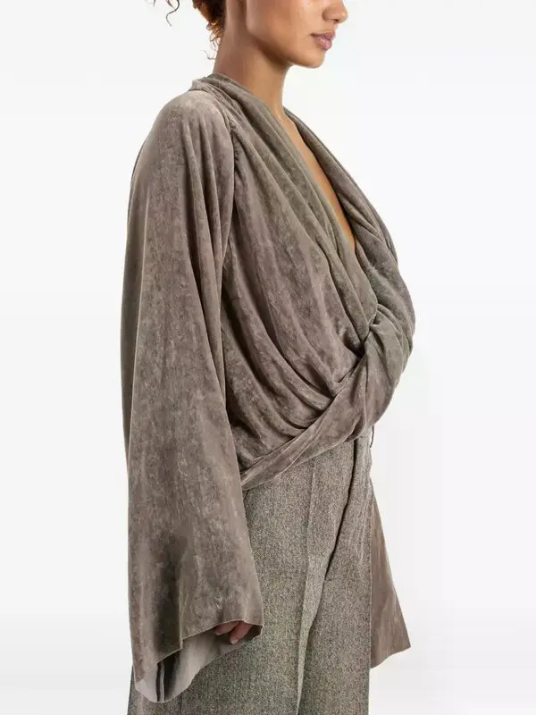 Rick Owens Twisted-detail Long-sleeve Top