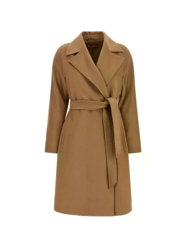 Max Mara Dravenna Belted Wool Coat - Neutrals