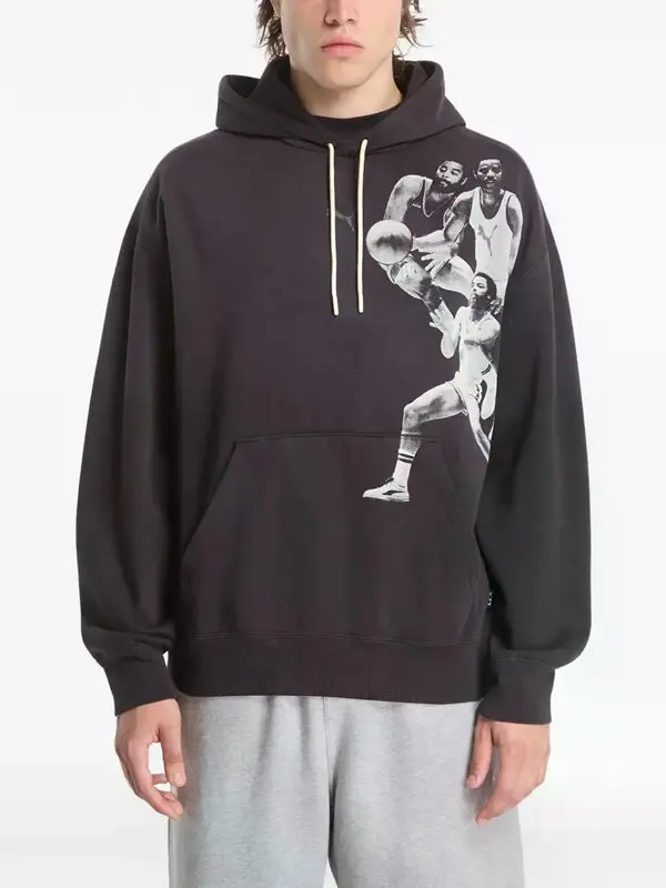 PUMA Memory Lane Graphic-print Hoodie - Black