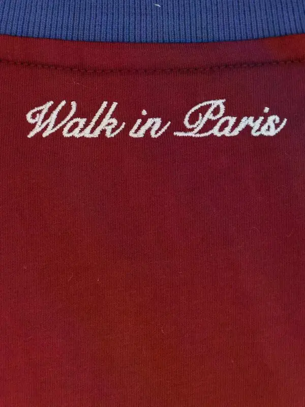 WALK IN PARIS Logo-patch Ringer T-shirt