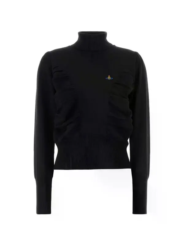 VIVIENNE WESTWOOD Pamela Ruched Sweater - Black