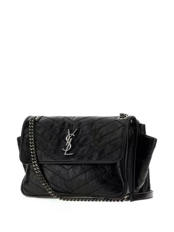 Saint Laurent Niki Chevron-quilted Leather Shoulder Bag