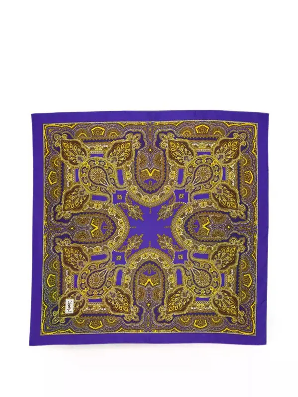 Saint Laurent Paisley-print Silk Scarf