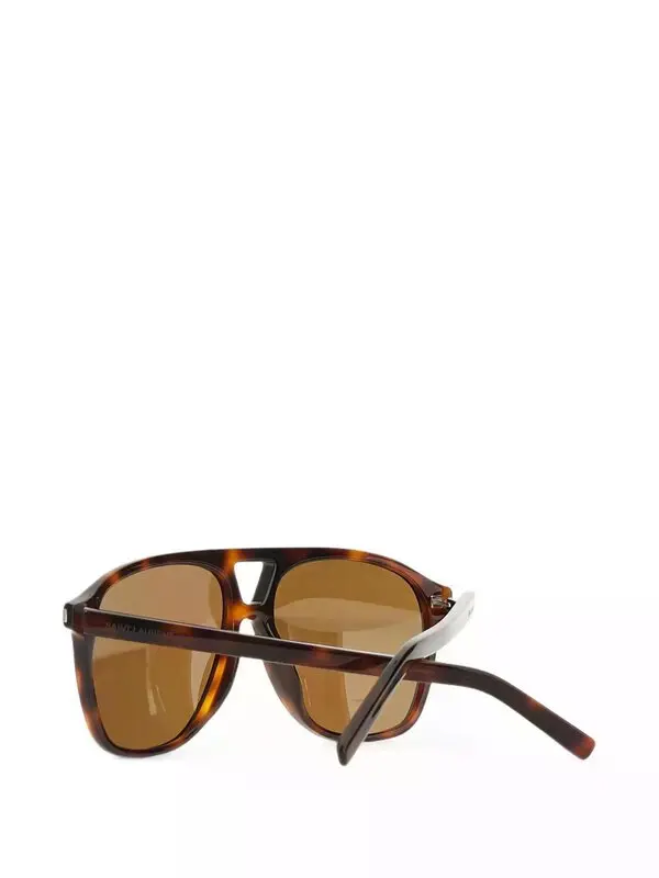 Saint Laurent Tortoiseshell-effect Pilot-frame Sunglasses