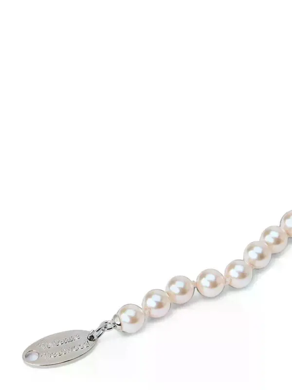 VIVIENNE WESTWOOD Logo-pendant Beaded Necklace