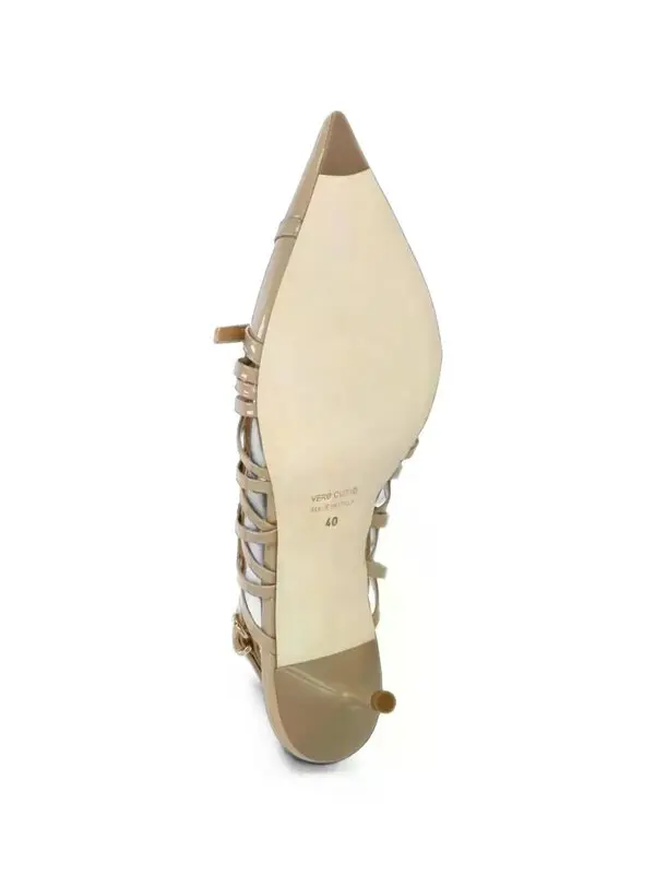 THE SELLER Patent-finish Cage-style Pumps