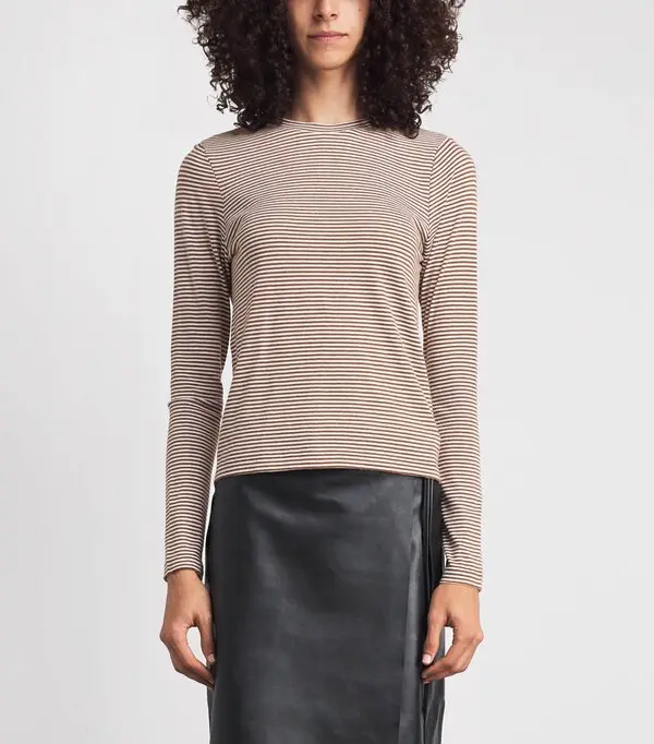 ME+EM Organic Cotton Stripe Long-sleeve Top