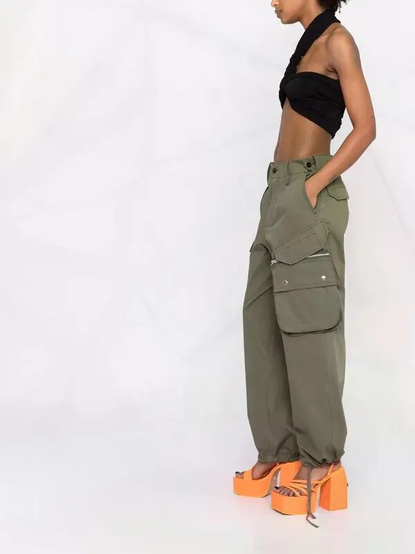 AMBUSH Twist Halterneck Ruched Cropped Top