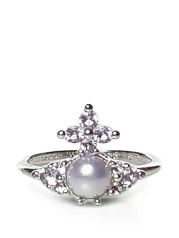 VIVIENNE WESTWOOD Orb Crystal-embellished Ring - Silver