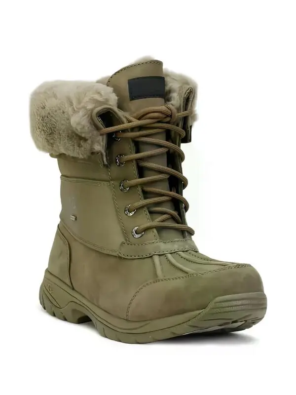 UGG Butte Mono Lace Up Shearling Trim Boots