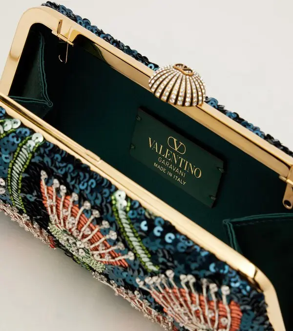 Valentino Garavani Carry Secrets Embellished Clutch