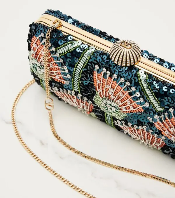 Valentino Garavani Carry Secrets Embellished Clutch