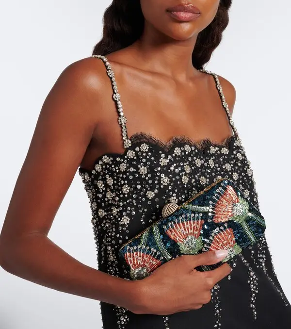 Valentino Garavani Carry Secrets Embellished Clutch