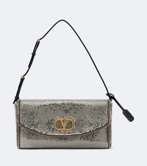 Valentino Garavani Devain Small Chainmail Shoulder Bag