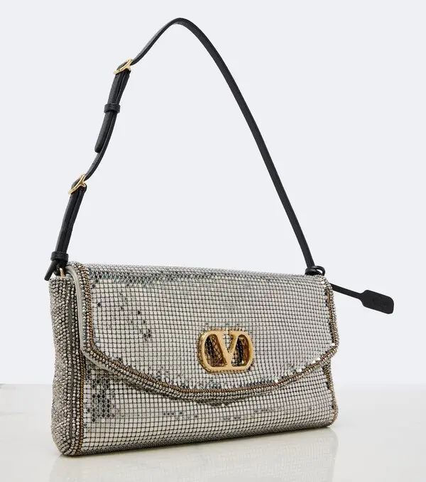 Valentino Garavani Devain Small Chainmail Shoulder Bag