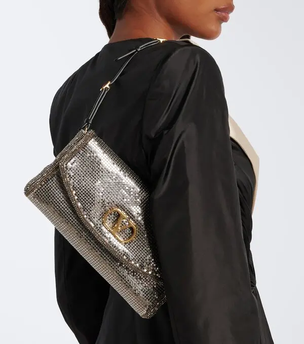 Valentino Garavani Devain Small Chainmail Shoulder Bag