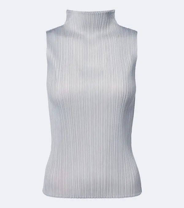 Issey Miyake Basics Pleated Top - Grey