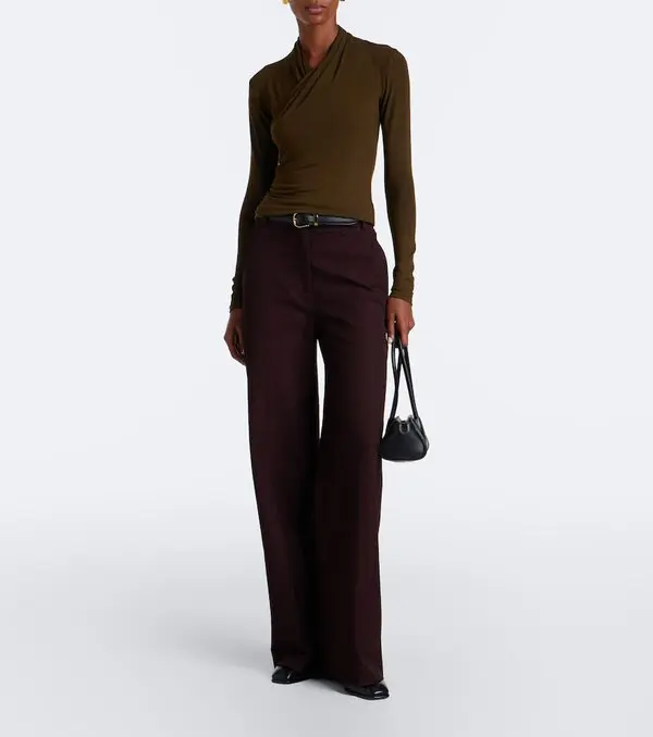 Vince Fixed Jersey Wrap Top