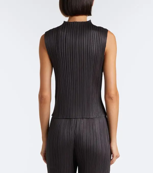 Issey Miyake Sleeveless High Neck Top - Grey