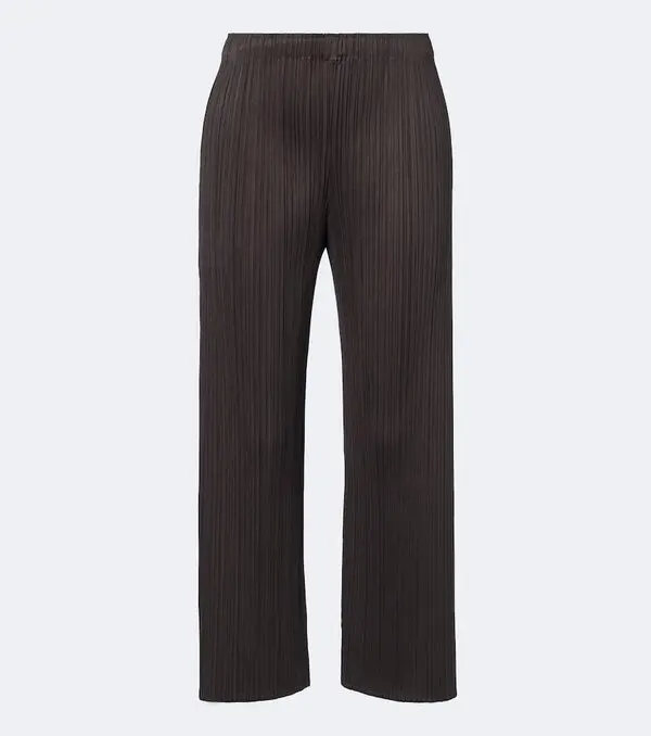 Issey Miyake Monthly Colors: August Pleated Wide-leg Pants - Grey