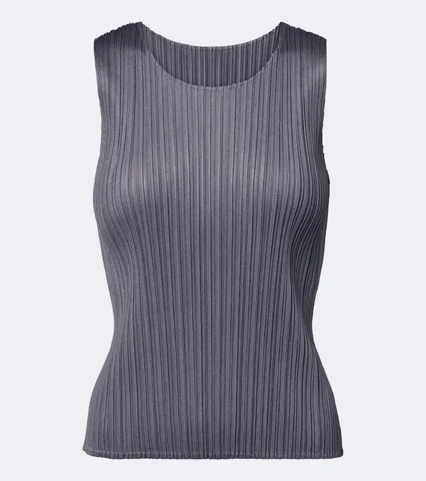 Issey Miyake Basics Pleated Top - Grey