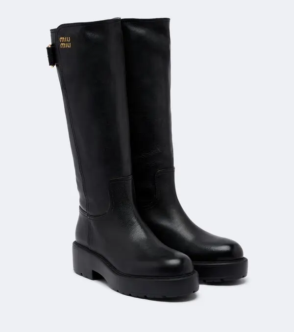 Miu Miu Leather Knee-high Boots