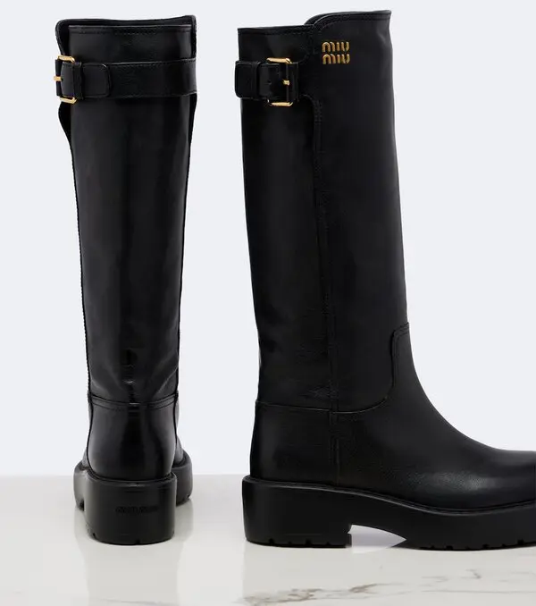 Miu Miu Leather Knee-high Boots