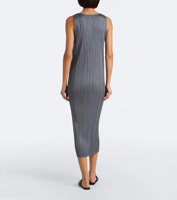 Issey Miyake Basics Pleated Midi Dress