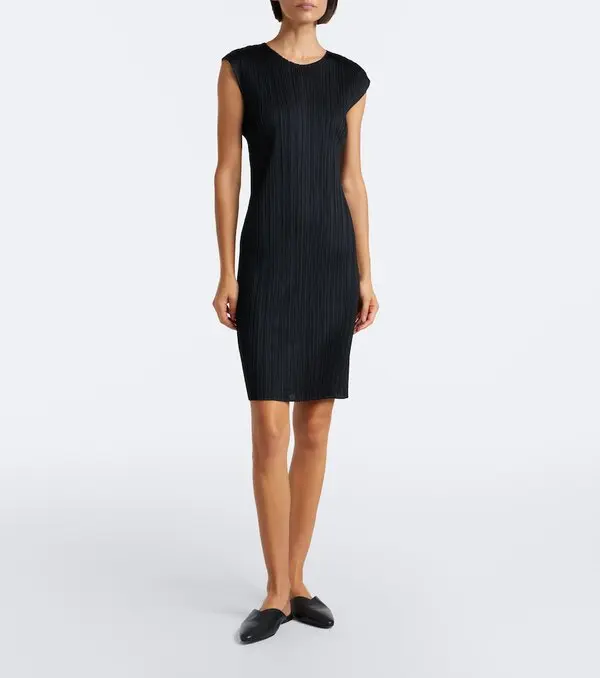 Issey Miyake Basics Pleated Minidress